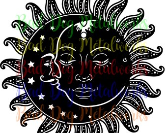 Sun moon svg | Etsy