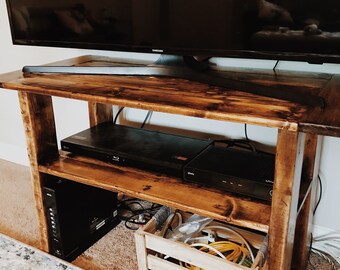 Rustic tv stand | Etsy