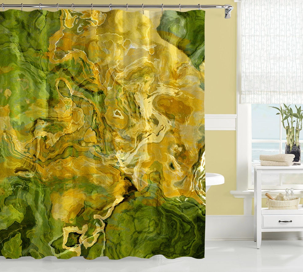 Abstract art shower curtain contemporary bathroom decor
