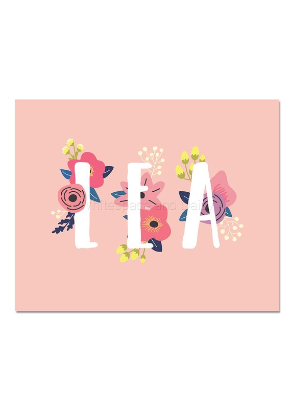 Lea Baby Name Wall Art Lea Baby Name Sign Lea Party Printable