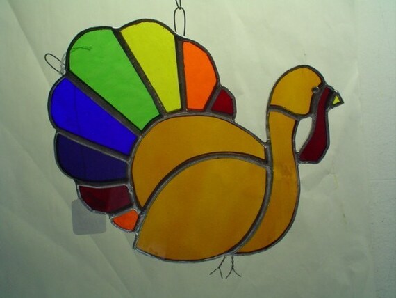 stained glass thanksgiving Turkey