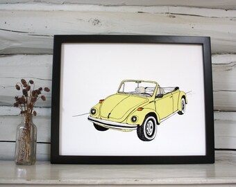 Convertible vw bug | Etsy