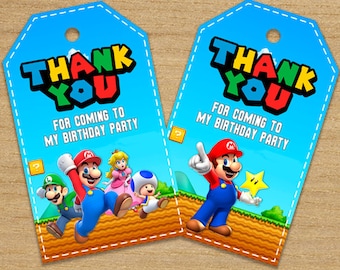 Super mario tags | Etsy