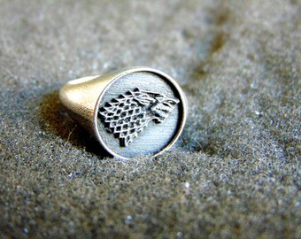 House stark ring | Etsy