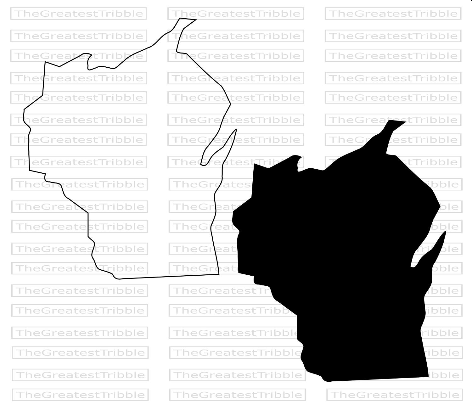 Wisconsin State Map SVG PNG JPG Vector Graphic Clip Art
