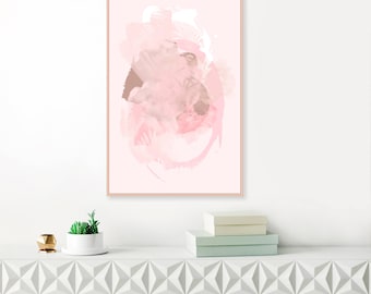 Pink abstract art | Etsy