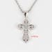 Cross necklace sterling silver cross necklace flower cross