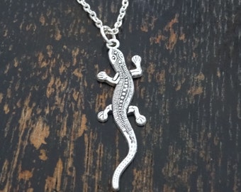 Gecko Necklace Gecko Jewelry Lizard Necklace Pendant Necklace