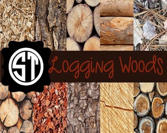 Wood log fabric | Etsy