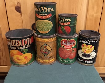 Vintage food cans | Etsy
