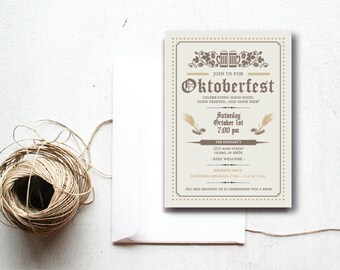 Personalized German Oktoberfest Invitation for Kids or Family