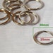 50pcs 30mm 304 Stainless Steel Key Ring Flat Split Design