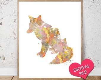Fox printable | Etsy