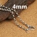 Sterling Silver Rolo Chain 4mm Rolo Necklace Chain Belcher