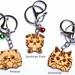Wood Cat Keychain for Cat Lovers Cat Keyring Cat Charm