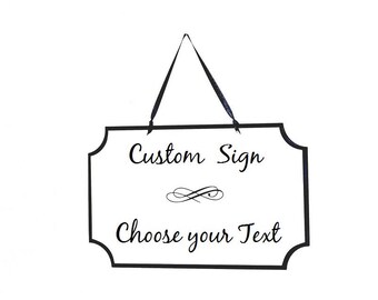 Hanging door sign | Etsy