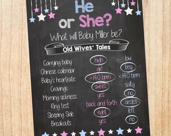 Gender reveal board | Etsy