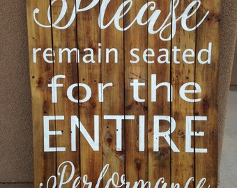 Please remain seated | Etsy