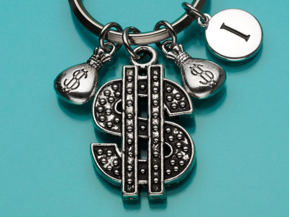 Money Keychain Money Sign Key Ring Money Bags Riches Charm