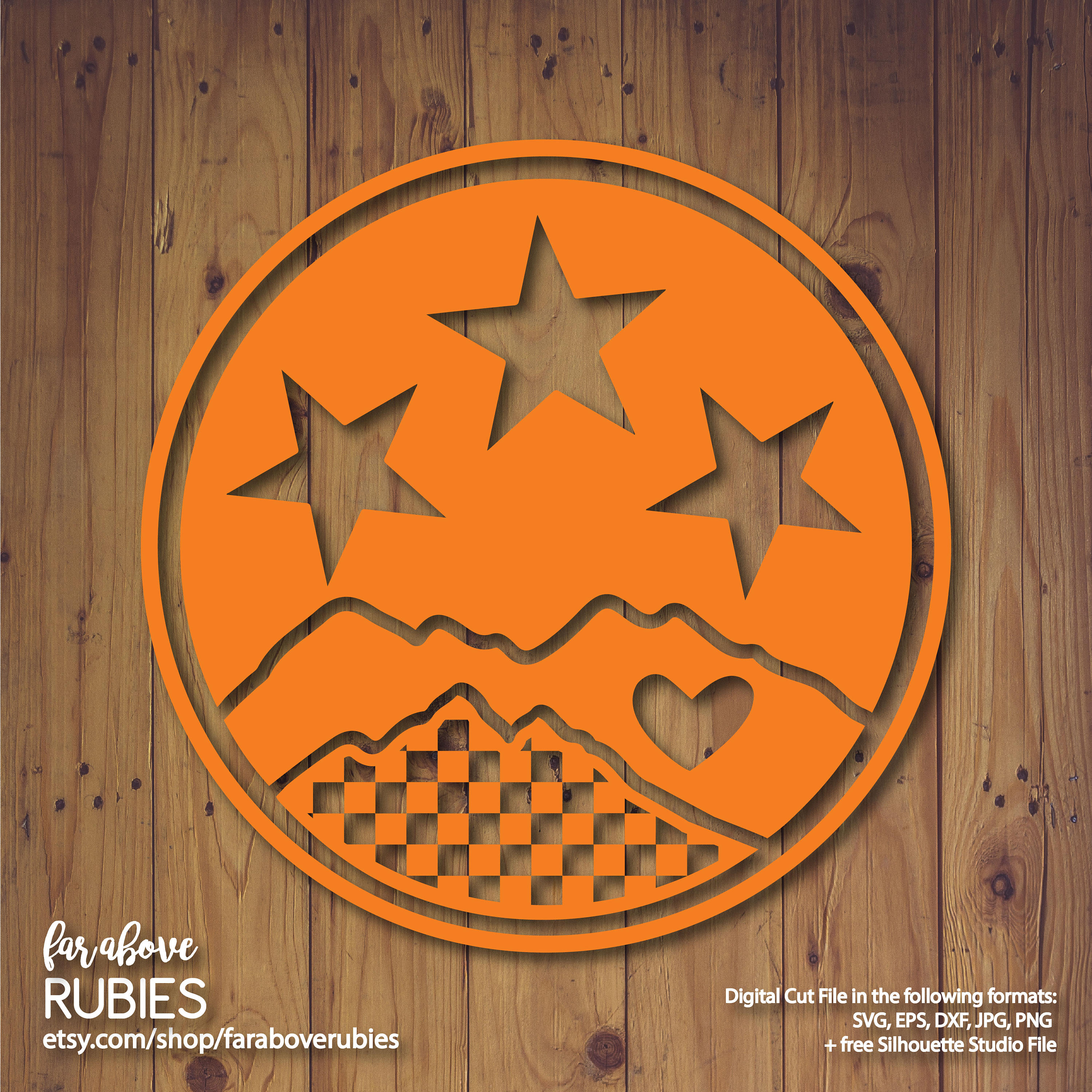 East Tennessee TN Tri-Star Tristar with Checkerboard Smoky Mountains ...