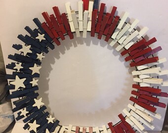 Clothespin wreath | Etsy