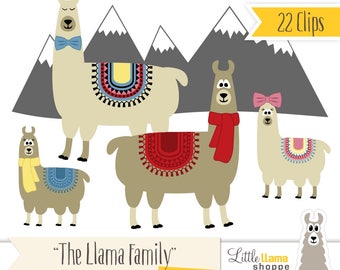 Llama Clipart Alpaca Printable Pretty Llamas and Alpacas