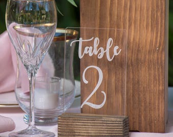 Acrylic table number | Etsy
