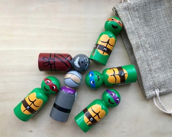 Ninja peg people | Etsy