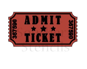 Customize Admit TWO Ticket Decal Perfect for making ticket
