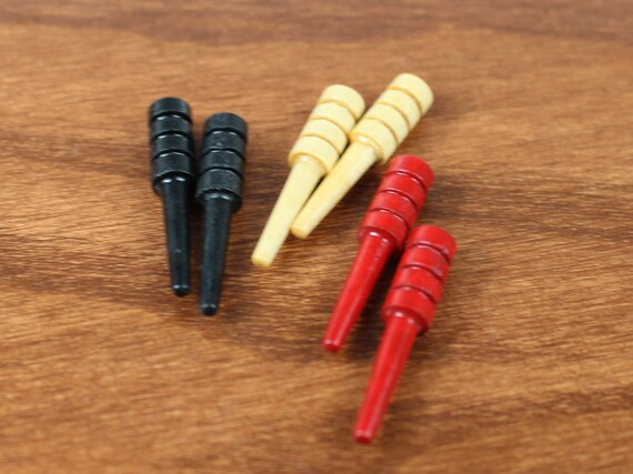 Wooden Cribbage Pegs Replacements Standard Pegs Red Black