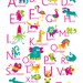 AFRIKAANS Alphabet Poster with animals from A to Z BIG POSTER