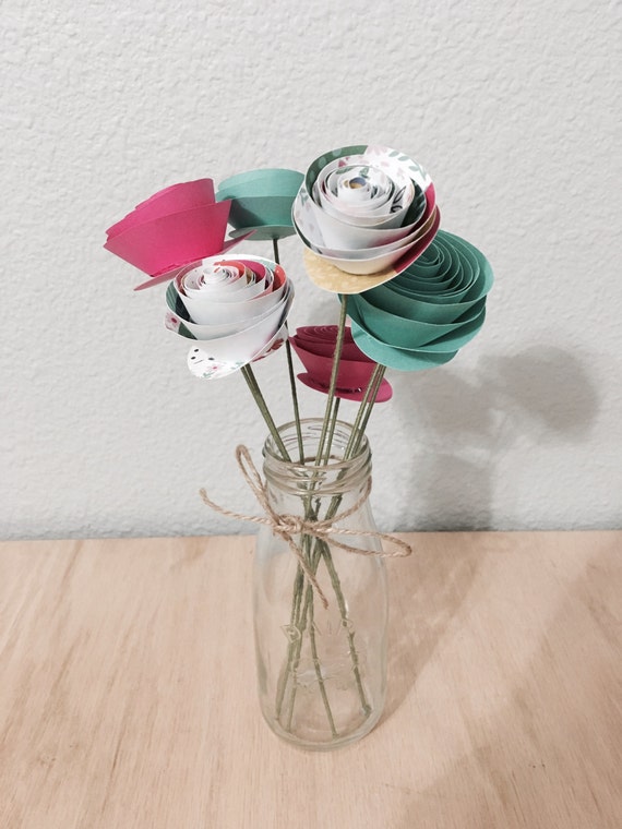 Paper Flower Bouquet Birthday Flowers Baby Shower Flowers paper-flower-bouquet-birthday-flowers-baby-shower-flowers