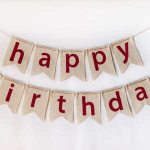 Happy birthday banner fabric | Etsy