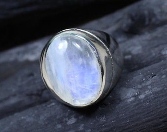 Mens moonstone ring | Etsy
