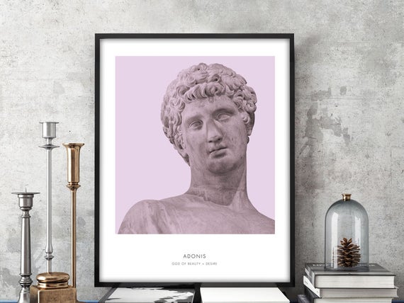 Adonis Portrait of Adonis Greek Mythology Adonis Bust Art