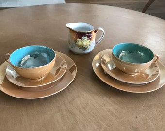 Peach lusterware | Etsy