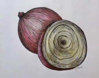 Onion print | Etsy