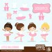 LITTLE BALLERINAS Digital Clipart Set Ballerina Clipart