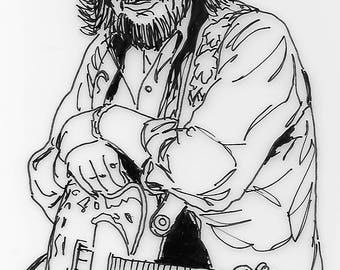 Waylon jennings art | Etsy