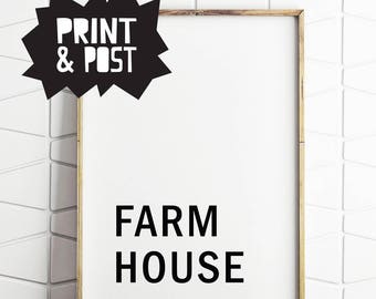 Farmhouse print | Etsy