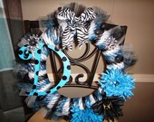 Items similar to 14" Zebra Print Tulle Wreath (EXAMPLE) on Etsy
