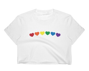 Rainbow crop top | Etsy