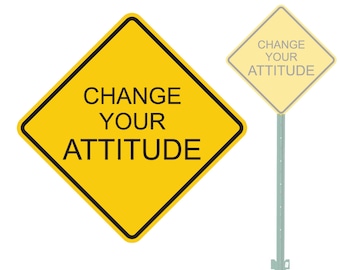 Attitude signs | Etsy