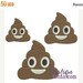Mini Poop Emoji Embroidery Design Set Instant Download