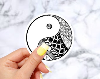 Yin yang sticker | Etsy