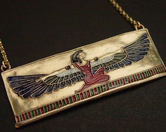 Isis necklace Egyptian goddess Isis Gold Isis Winged Isis