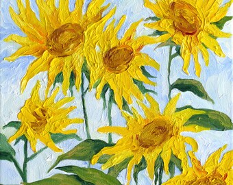 Sunflower painting | Etsy