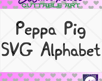Peppa pig font | Etsy