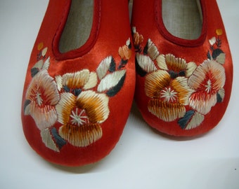 Vintage Red Slippers Vintage Red Chinese Slippers Vintage