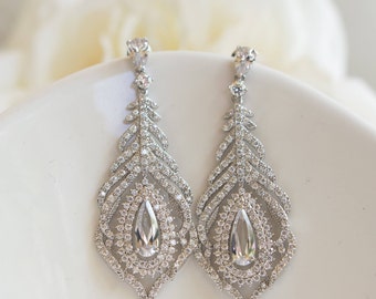 Peacock earrings | Etsy